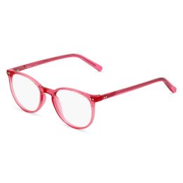 Fielmann JIL 019 CL Brille Teenager | Fassung: Vollrand, Panto, Pink Transparent