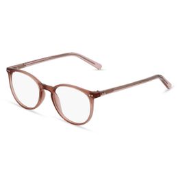 Fielmann JIL 019 CL Brille Teenager | Fassung: Vollrand, Panto, Rose Transparent