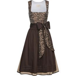 Kr&uuml;ger Kr&uuml;ger Collection Midi Dirndl mit Leoprint Braun/Leoprint (Gr&ouml;&szlig;e: 44)