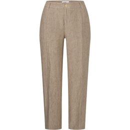 MAC Leinenhose Nora Cropped Braun-Melange (Gr&ouml;&szlig;e: 38)