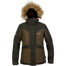 Hart Damen Winter-Wendejacke Altai Braun/Signalcamo (Gr&ouml;&szlig;e: L)