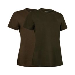 Deerhunter Damen Doppelpack T-Shirts Fallen Leaf/Timber (Gr&ouml;&szlig;e: 44)