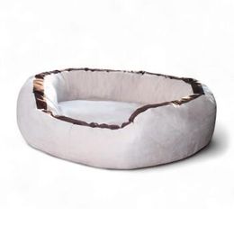 tierlando LANA Hundebett Hundesofa M L XL Velours MEGA DICK SUPERWEICH creme 1 m, 30 cm, 90 cm