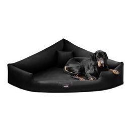 tierlando TRIVIA - Orthop&auml;disches Eckhundebett schwarz 1 m, 25 cm, 1 m