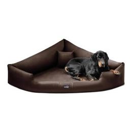 tierlando TRIVIA - Orthop&auml;disches Eckhundebett braun 1,2 m, 25 cm, 1,2 m