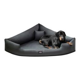tierlando TRIVIA - Orthop&auml;disches Eckhundebett schwarz/ graphit 1 m, 25 cm, 1 m