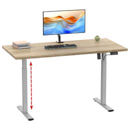 Vcm H&ouml;henverstellbarer Schreibtisch stufenlos 71-120 cm elektrisch h&ouml;henverstellbar Computerisch Ma&szlig;e 110x50 B&uuml;rotisch Lona
