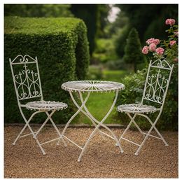 HTI-Living Tischgruppe Wei&szlig; Romantic Garden