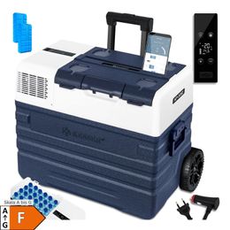 Kesser&reg; Kompressor K&uuml;hlbox elektrisch Gefrierbox, Mit APP-Steuerung USB-Anschluss 12/24 V 230V, +Teleskopstange R&auml;der K&uuml;hlschrank K&uuml;hlung bis -20 &deg;C f&uuml;r Auto, Lkw, Boot, Reisemobil, Camping