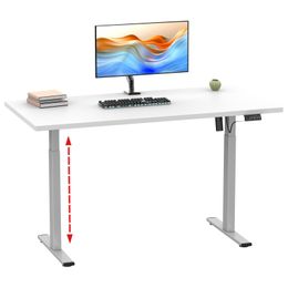 Vcm H&ouml;henverstellbarer Schreibtisch stufenlos 71-120 cm elektrisch h&ouml;henverstellbar Computerisch Ma&szlig;e 110x50 B&uuml;rotisch Lona