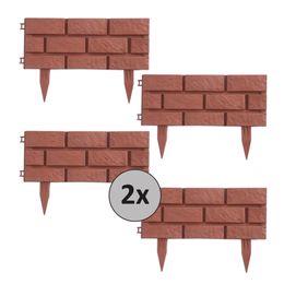 HTI-Living Beeteinfassung Steinmauer Terracotta Nessa