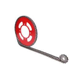 Kettensatz 12/60 Z&auml;hne rot f&uuml;r Beta RR 50 Enduro / Motard E4 18-