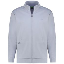 Herrenmode in gro&szlig;en Gr&ouml;&szlig;en | BOSS Sweatjacke mit Elasthan Farbe hellgrau Gr&ouml;&szlig;e: 6XL