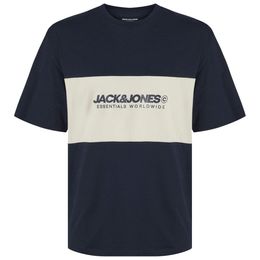 Jack & Jones Herren Gro&szlig;e Gr&ouml;&szlig;en | Jack&Jones T-Shirt aus Baumwolle Farbe blau Gr&ouml;&szlig;e: 3XL