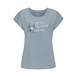 Vivance By Lascana Schlafshirt 'Dreams' Damen Gr&ouml;&szlig;e L/XL marine / himmelblau / wei&szlig;