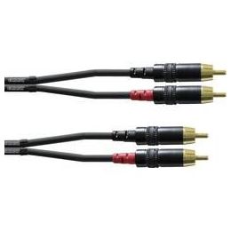 Cordial CFU1,5CC Audio Adapterkabel [2x Cinch-Stecker - 2x Cinch-Stecker] 1.50 m Schwarz