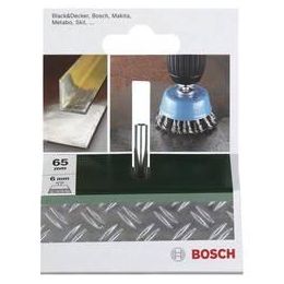 Bosch Accessories Topfb&uuml;rste f&uuml;r Bohrmaschinen &ndash; Gezopfter Draht, 65 mm Durchmesser = 65 mm Schaft-&Oslash; 6 mm 2609256521 1 St.
