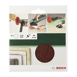 Bosch Accessories 2609256B53 Schleifpapier f&uuml;r Schleifteller ungelocht K&ouml;rnung (num) 40, 60, 80, 120, 180 (&Oslash;) 125 mm 1 Set