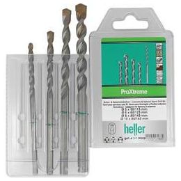 Heller ProXtreme 28263 5 Hartmetall Beton-Spiralbohrer-Set 4teilig 5 mm, 6 mm, 8 mm, 10 mm Dreikantschaft 1 Set