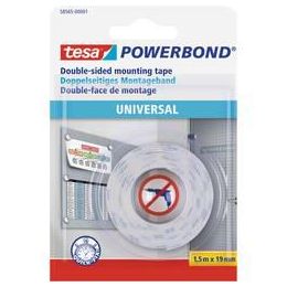 tesa UNIVERSAL 58565-00001-00 Montageband tesa&reg; Powerbond Wei&szlig; (L x B) 1.5 m x 19 mm 1 St.