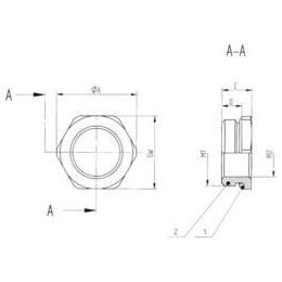 LAPP 52101972 SKINDICHT MR-M 6KT. 32X1,5/20X1,5 Kabelverschraubung Reduzierung mit O-Ring M32 M20 Messing Natur 25 St.