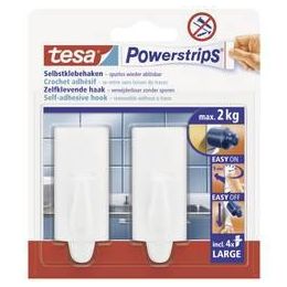 tesa POWERSTRIPS&reg; Klebehaken Large Trend Wei&szlig; Inhalt: 2 St.