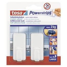 tesa POWERSTRIPS Klebehaken Large Classic Wei&szlig; Inhalt: 2 St.