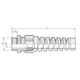 LAPP 53017830 Kabelverschraubung mit Biegeschutzspirale M20 Polyamid Schwarz (RAL 9005) 50 St.