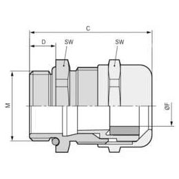 LAPP 52107102 Kabelverschraubung M20 Messing Messing 10 St.