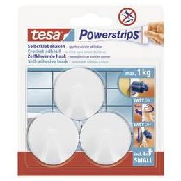 tesa POWERSTRIPS&reg; Klebehaken Small Rund Wei&szlig; Inhalt: 3 St.