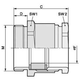 LAPP 52104860 Kabelverschraubung M20 Messing Messing 50 St.