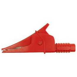Cliff Croc Clip Sicherheits-Abgreifklemme Steckanschluss 4 mm CAT III 1000 V Rot