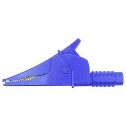 Cliff Croc Clip Sicherheits-Abgreifklemme Steckanschluss 4 mm CAT III 1000 V Blau