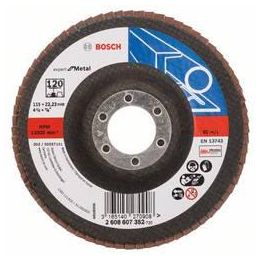 Bosch Accessories 2608607352 Bosch Power Tools F&auml;cherschleifscheibe Durchmesser 115 mm K&ouml;rnung (num) 120 Stahl, Edelstahl 1 St.