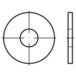 Unterlegscheibe 22 mm 60 mm Edelstahl A2 100 St. TOOLCRAFT 1069020