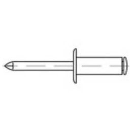 TOOLCRAFT 160326 Offene Blindniete (&Oslash; x L) 3 mm x 6 mm Aluminium Stahl 500 St.