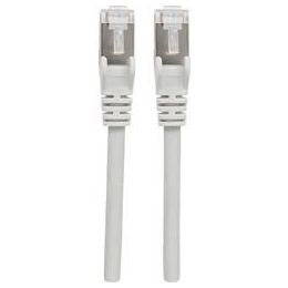 Intellinet 740616 RJ45 Netzwerkkabel, Patchkabel CAT 6a S/FTP 0.50 m Grau Folienschirm, Geflechtschirm, Geschirmt, Halogenfrei 1 St.