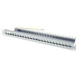 Teleg&auml;rtner 100021492 24 Port Netzwerk-Patchpanel 483 mm (19) CAT 6a 1 HE Lichtgrau (RAL 7035) Unbest&uuml;ckt