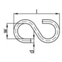 TOOLCRAFT 159549 S-Haken 60 mm Stahl galvanisch verzinkt 100 St.