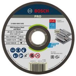 Bosch Accessories AS 60 T Inox BF 2608600545 Trennscheibe gerade 115 mm 1 St. Stahl, Edelstahl