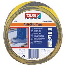 tesa 60951-00000-00 Anti-Rutschband tesa&reg; Professional Schwarz, Gelb (L x B) 15 m x 50 mm 1 St.