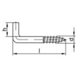 TOOLCRAFT 159594 Gerade Schraubhaken 20 mm Stahl galvanisch verzinkt 200 St.