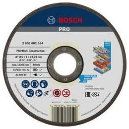Bosch Accessories ACS 60 V BF 2608602384 Trennscheibe gerade 115 mm 1 St. Metall, Edelstahl, Buntmetall, Stein, Marmor, Kunststoff