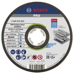 Bosch Accessories X-LOCK Trennscheibe 115x1x22mm Expert for Metal&Inox ger.VE25 2608619263 Trennscheibe gerade 115 mm 1 St. INOX, Metall