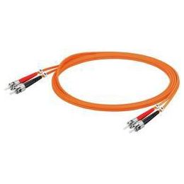 Weidm&uuml;ller 1433990020 Glasfaser LWL Anschlusskabel 2.00 m Orange [1x ST-Stecker - 1x ST-Stecker] 50/125 &micro; Multimode OM2