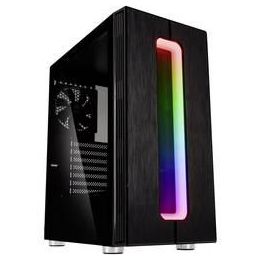 Kolink Nimbus RGB Midi-Tower PC-Geh&auml;use Schwarz 1 vorinstallierter L&uuml;fter, Integrierte Beleuchtung, Seitenfenster, Staubfilter