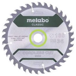 Metabo CORDLESS CUT WOOD CLASSIC 628660000 Kreiss&auml;geblatt 165 x 20 x 1 mm Z&auml;hneanzahl: 36 1 St.