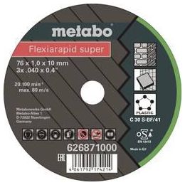 Metabo Flexiarapid Super 626871000 Trennscheibe gerade 76 mm 1 St. Fliesen, Keramik, Klinker