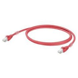Weidm&uuml;ller 1166030100 RJ45 Netzwerkkabel, Patchkabel CAT 6a S/FTP 10.00 m Rot Flammwidrig 1 St.