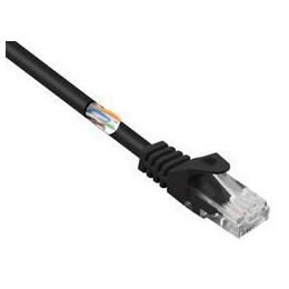 Renkforce RF-5043852 RJ45 Netzwerkkabel, Patchkabel CAT 5e U/UTP 0.25 m Schwarz mit Rastnasenschutz 1 St.